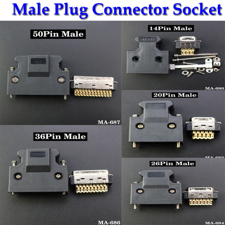 1x Scsi Connector Hpcn Slot Type 14 20 26 36 50 Pin Male Plug For ...