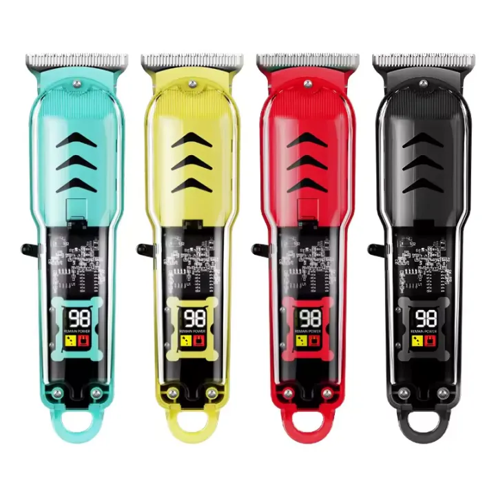 Professional Transparent Cordless Hair Cut Machine - Rechargeable USB ...