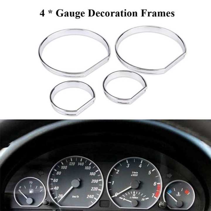 4Pcs Cluster Dashboard Dial Gauge Rings Bezel Trim Instrument Frame For E46 | Daraz.lk