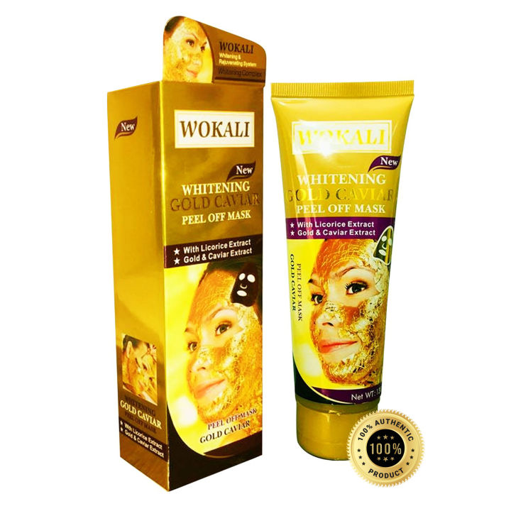 Wokali Whitening Gold Caviar Peel Off Mask 130ml | Daraz.lk