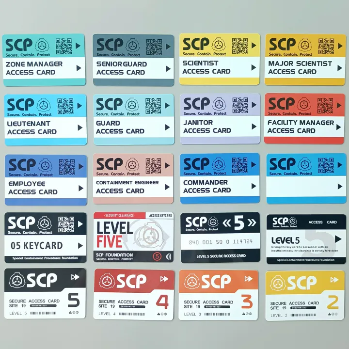 SCP Foundation GUARD Secret Special Logo Cosplay Access Grade Card ...