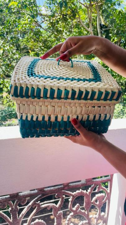 Eco Friendly Woven Natural Palm Leaf Fruit & Sweet Packaging Boxes ...