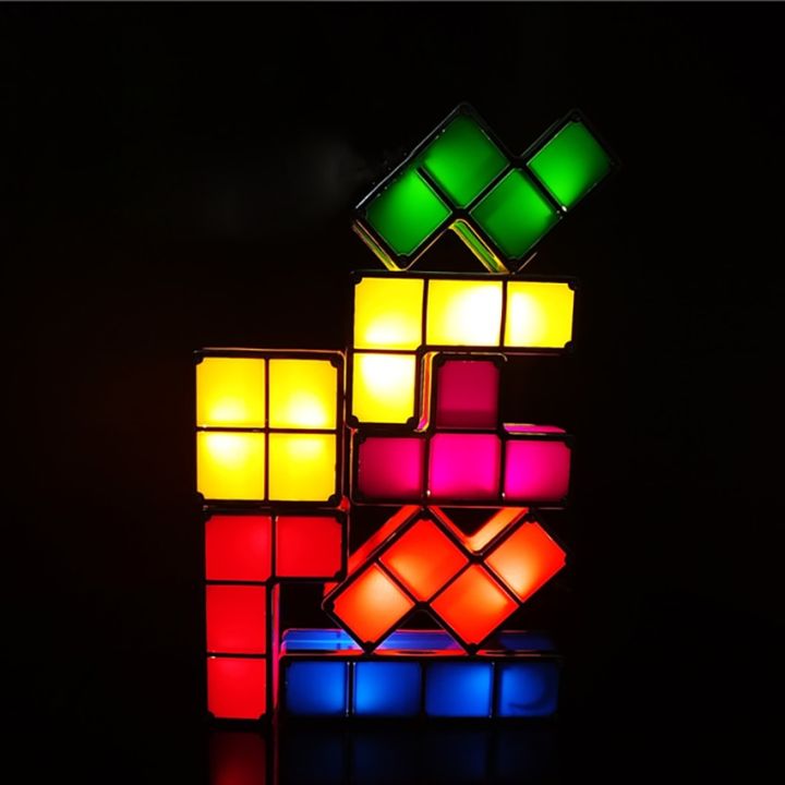 【Serendipity party】1 SET Tetris Stackable Light 3D Puzzles Toy Blocks ...