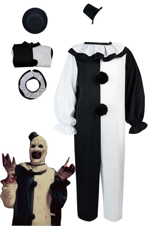 Kids Art The Clown Cosplay Role Play Movie Terrifier 2 Disguise Costume ...