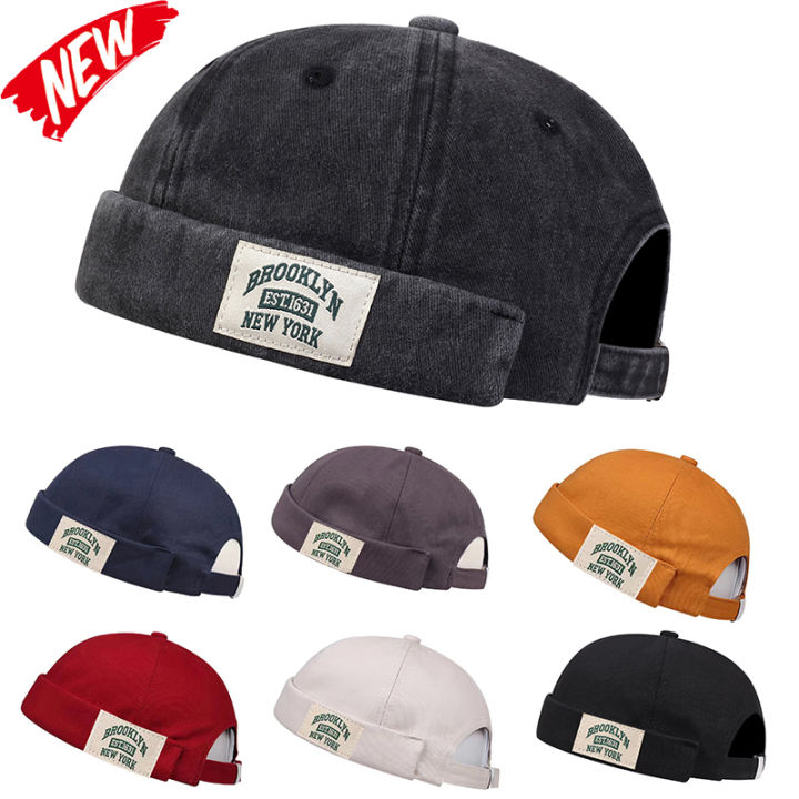 【HOT】 1631 BROOKLYN Label Of Cloth Brimless Skullies Cap Melon Skin Cap ...