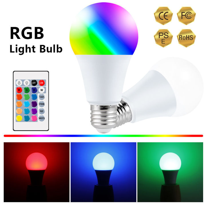 16 Color Changing RGB LED E27 Magic Light Bulb With Remote Controller ...