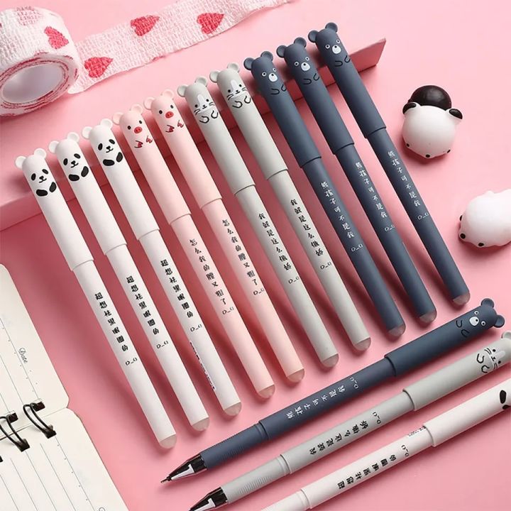 Kawaii Erasable Pens for Writing Notebooks Girls Cute gel Pens Office ...