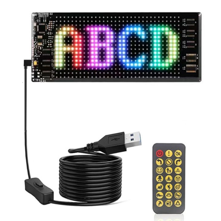 Flexible Pixel LED Matrix Car Panel, Programmable RGB 16x32, DIY ...