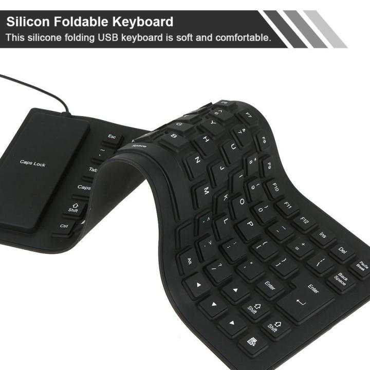 Flexible Keyboard Foldable Waterproof USB Keyboard for Laptop ...