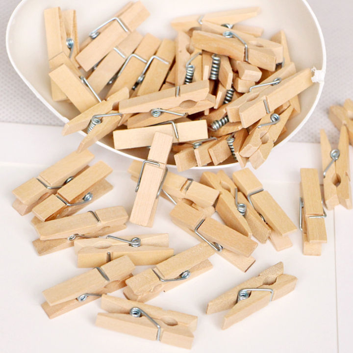 Very Small Mine Size 30mm Mini Natural Wooden Clips For Photo Clips ...