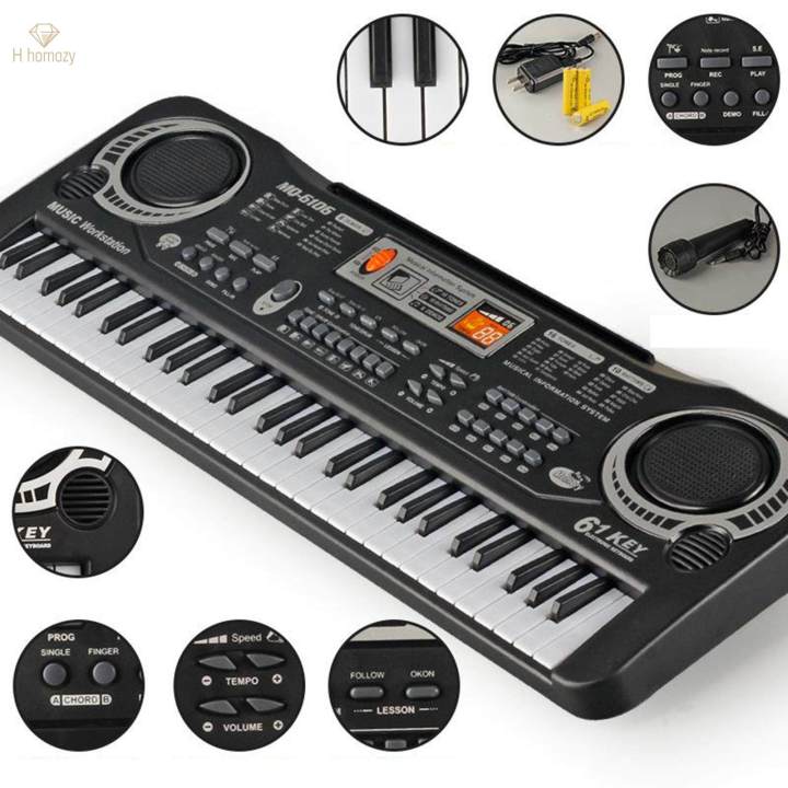 Portable Electronic Keyboard 16 Timbre 10 Demos for Kids Piano Music ...