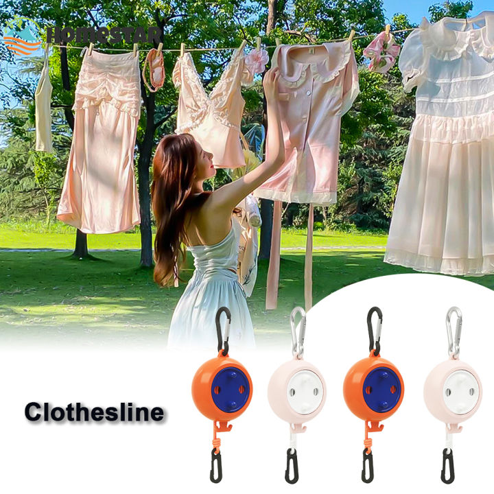 Homestar 10m Portable Clothesline Retractable Washing Line Travel ...