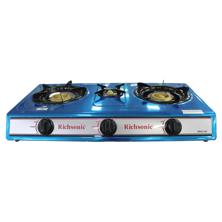 Richsonic - 3 Burner Gas Cooker, Auto Ignition Cooker, Stainless Steel ...