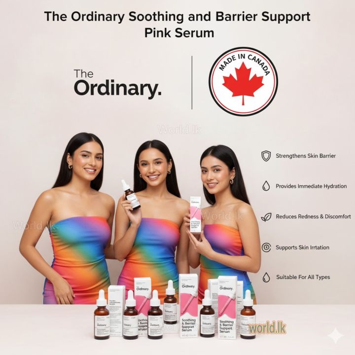 Made in CANADA, The Ordinary Soothing and Barrier Support Pink Serum ...