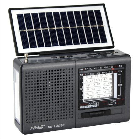 KTF-1429 Rechargeable Radio With Flash Light Portable Am Fm 6 in 1 Radio With Bluetooth USB TF ...