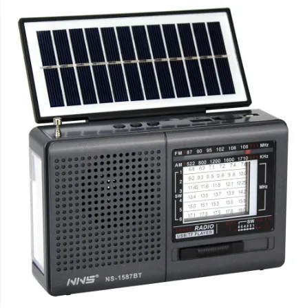 KTF-1429 Rechargeable Radio With Flash Light Portable Am Fm 6 in 1 Radio With Bluetooth USB TF ...