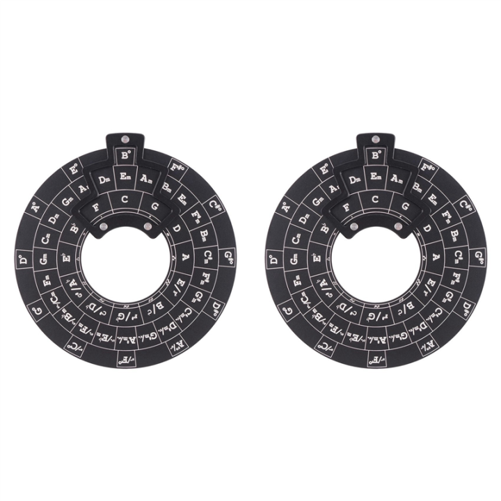 2X Circle of Fifths Wheel Guitar Chord Wheel Wooden Melody Tool Musical ...