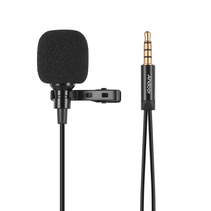 Andoer EY-510A Mini Portable Clip-on Lapel Lavalier Condenser Mic Wired ... Andoer EY-510A Mini Portable Clip-on Lapel Lavalier Condenser Mic Wired ...