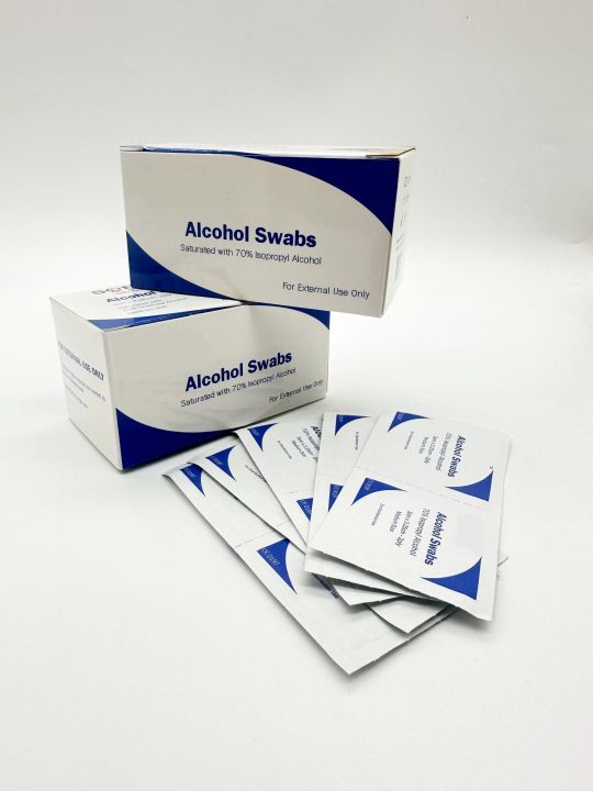 Isopropyl Alcohol Swabs - 100Pcs - Small - Effective Alcohol Pad ...
