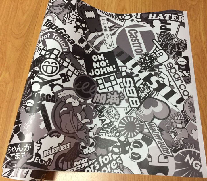 【beauty code】New Graffiti Car Bomb Film Car Wrap Foil Air Bubble DIY ...