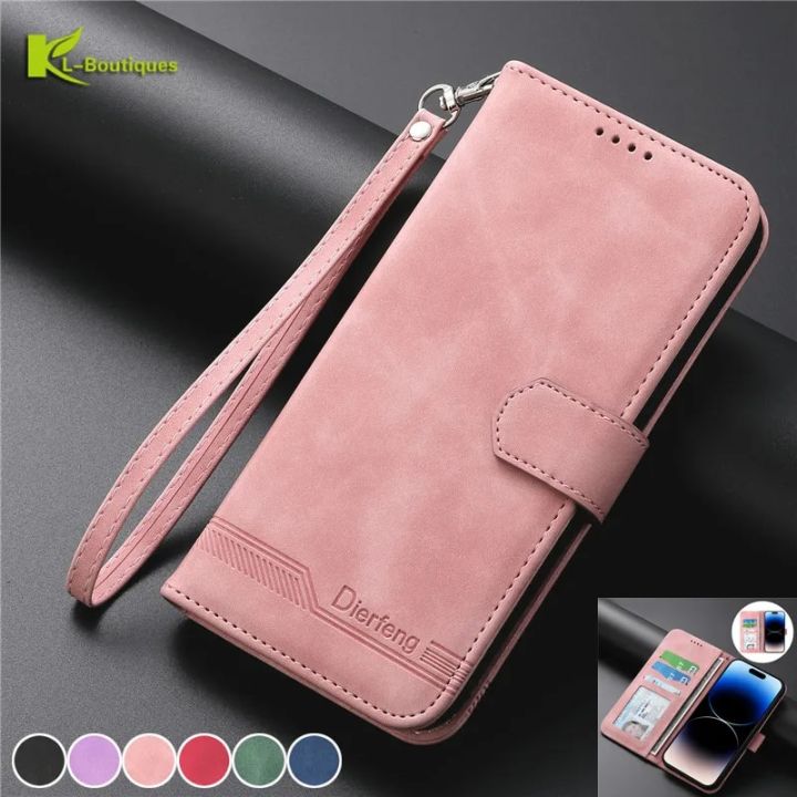 M54 M14 Case Business Magnetic Leather Flip Stand Wallet Phone Cover on ...