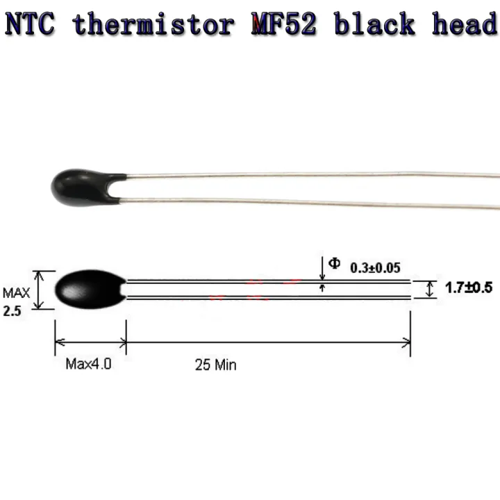10pcs MF52AT MF52 B 3950 NTC Thermistor Thermal Resistor 5% 5K 10K 15K ...
