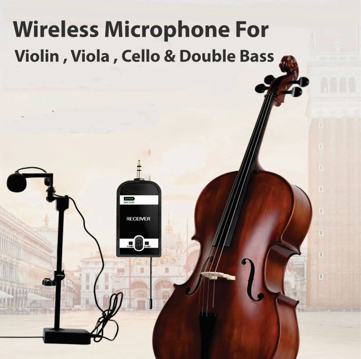 Wireless microphone for Violin, Cello, Viola, performance and ...