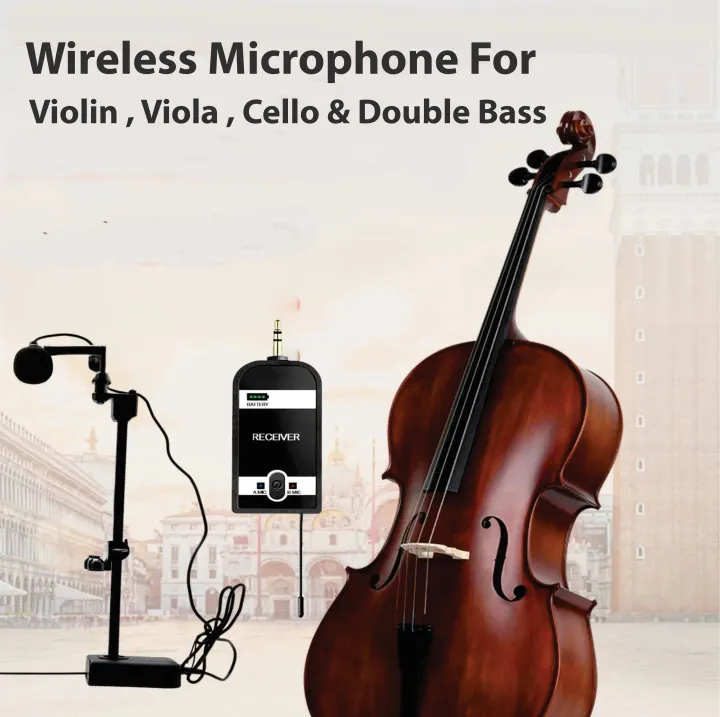Wireless microphone for Violin, Cello, Viola, performance and ...