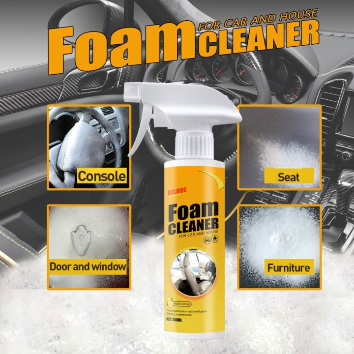250ML New Multi-Functional Car House Seat Interior Foam Cleaner All-Purpose Cleaning Agent ...