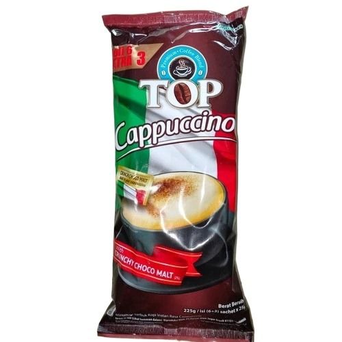 Top Cappuccino 3in1 instant coffee powder with Crunchy Choco Malt 225g ...