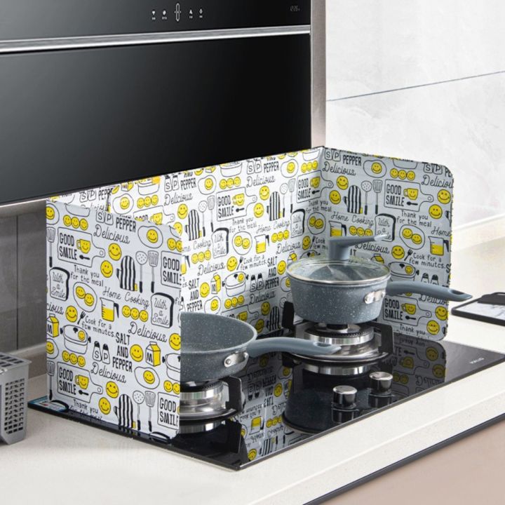 New Gas Stove Kitchen Shield Splash Guard Aluminium Foil Oil Splash ...