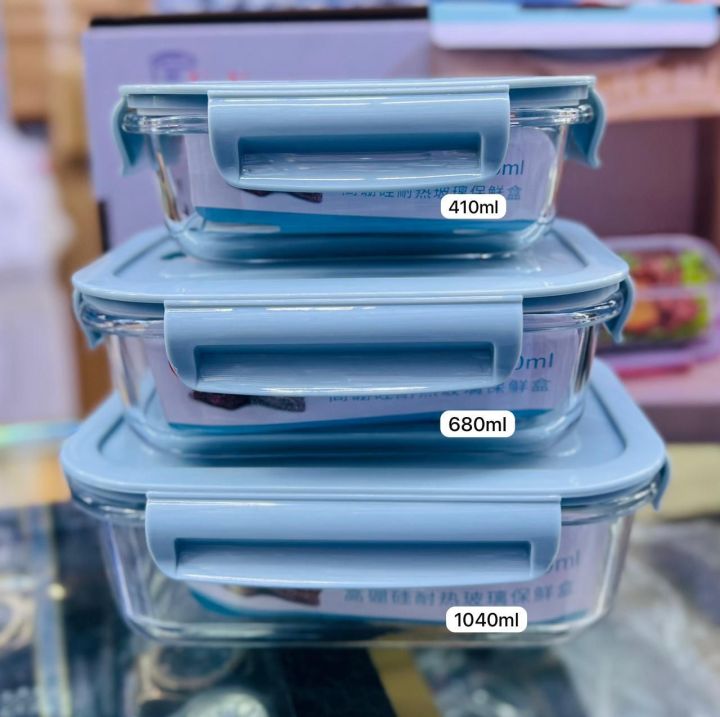 set of 3 Borosilicate Glass Oven Plates | Daraz.lk