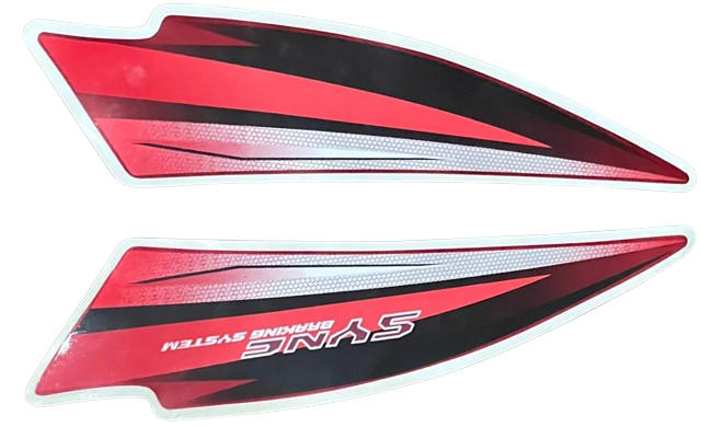 Tvs Wego Red Bike Mudguard Sticker Both Sides | Daraz.lk