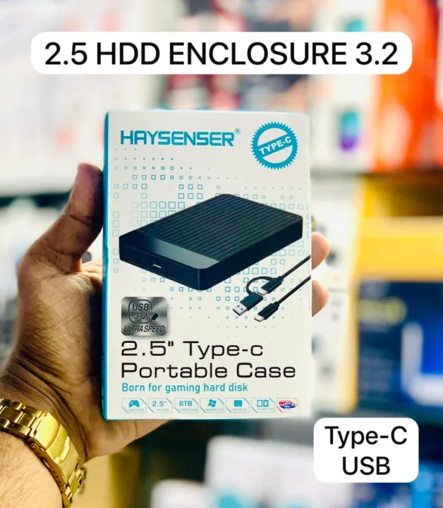 2.5 Inch HDD/SSD Enclosure | USB 3.2 Type-C External Hard Drive Case ...