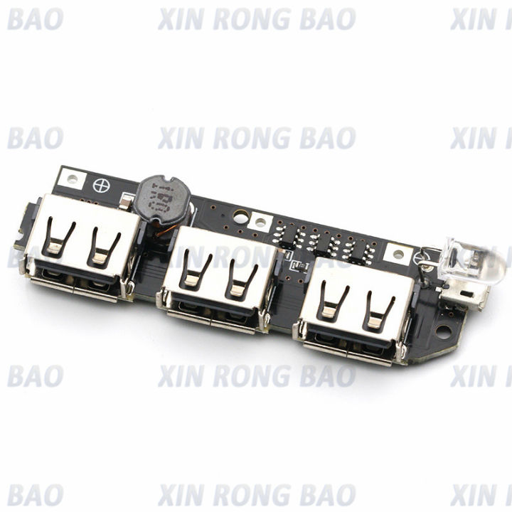 5V 1A 1.5A 2.1A 3 USB Power Bank Charger Circuit Board Step Up Boost ...