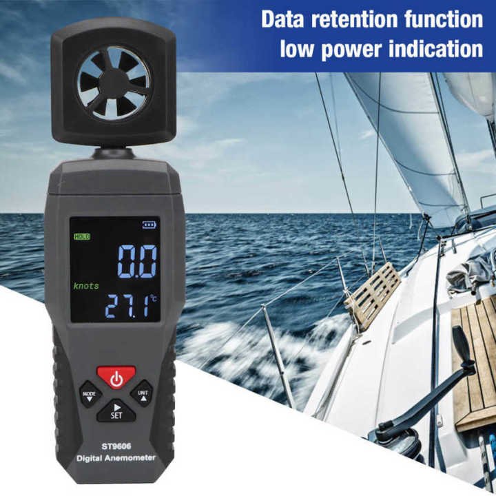 SMART SENSOR LCD Digital Anemometer Wind Speed Gauge Meter Windmeter ...