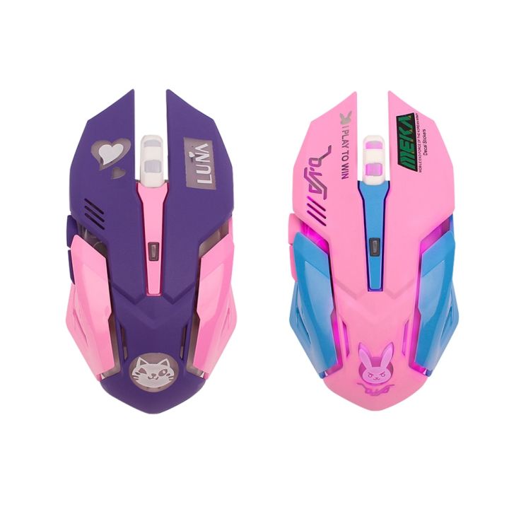 2.4GHz LED USB Wireless Gaming Optical Mouse 2400dpi Mute PC Laptop ...
