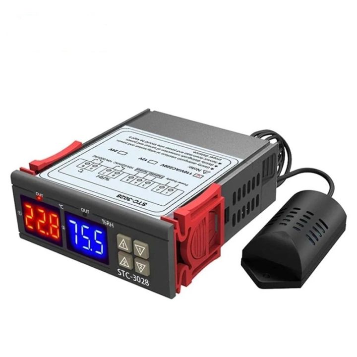 STC 3028 Incubator/Green House Controller /Dual Digital Temperature Humidity Controller Heating ...