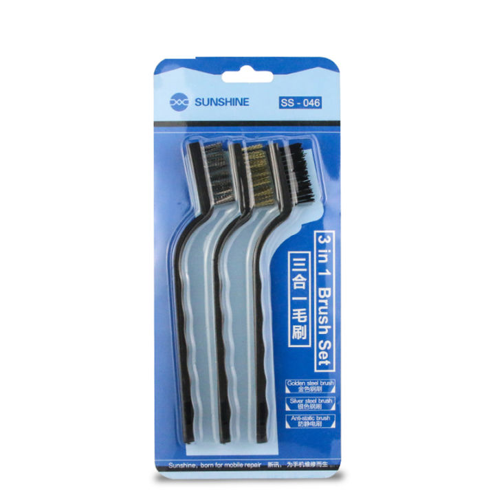 Sunshine Branded 3 in 1 Mobile phone repair dust clean Brush set | Daraz.lk