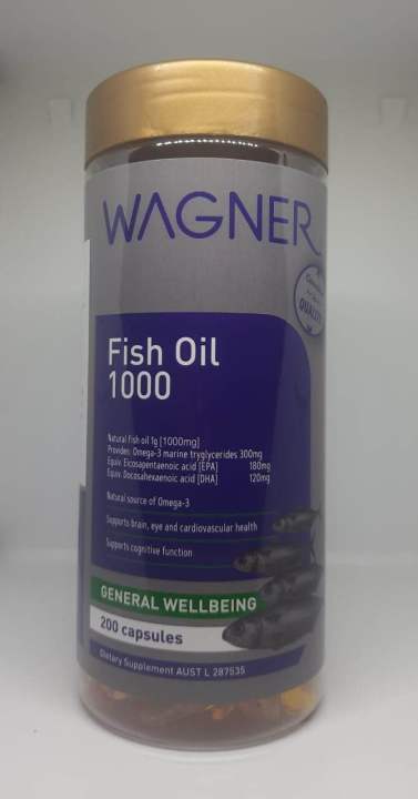 Wagner authentic Australian fish oil 1000 mg 200 capsules Original and ...