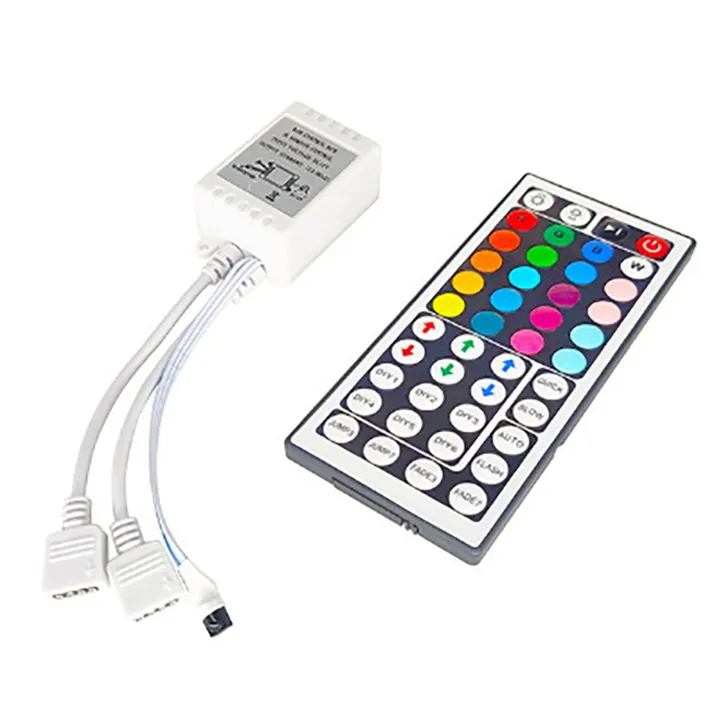 2X LED Strip RGB Control Box with Remote 44Keys RGB Control Box 44Key ...