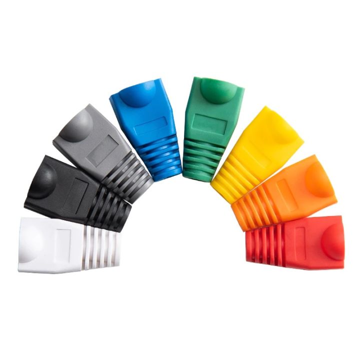10 PCS Modular RJ45 CAT6 CAT5 Network Cable Connector Plug Boot Strain ...