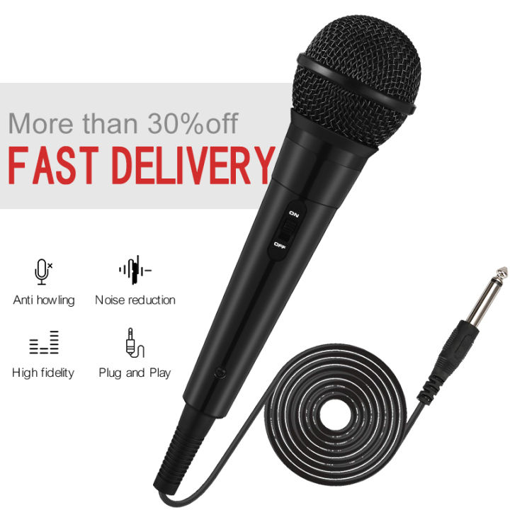 Portable 6.5mm Stereo Studio Mic Ktv Karaoke Mini Microphone For Cell ...
