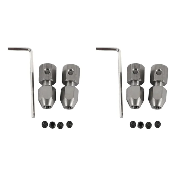 Wurrpopy-4Pcs RC Boat Flexible Coupling CNC Stainless Steel Flex Collet ...