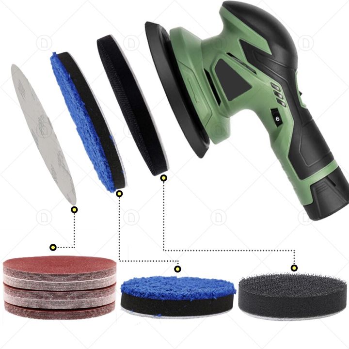 【14】 5 Inch Round Flocking Sandpaper Paper Sanding Disc Polishing Wood ...