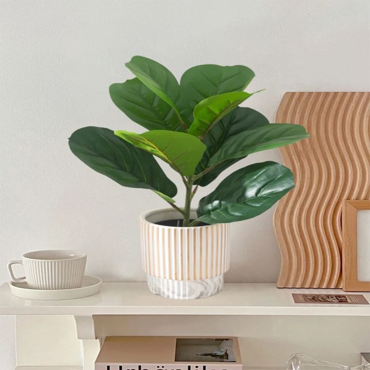 Photography Prop Large Artificial Fiddle Leaves Fig Tree Plastic ...