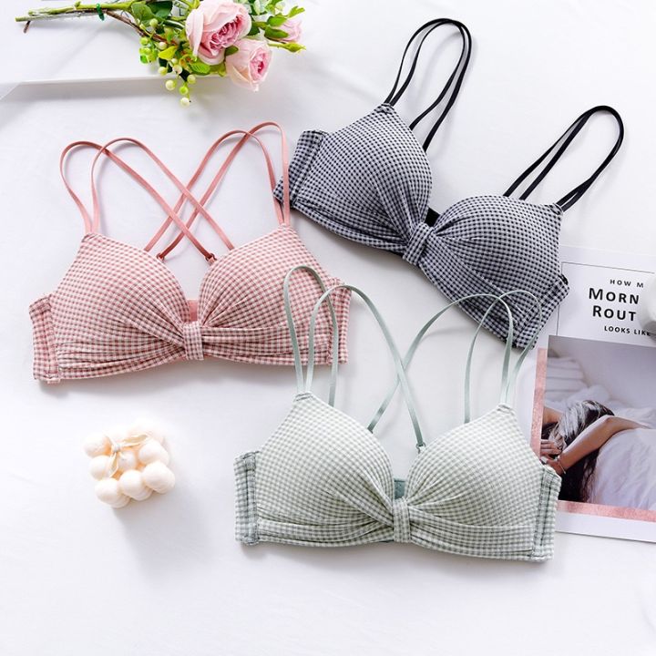 No Underwire Underwear Beautiful Back Bra French Triangle Cup Suspender ...