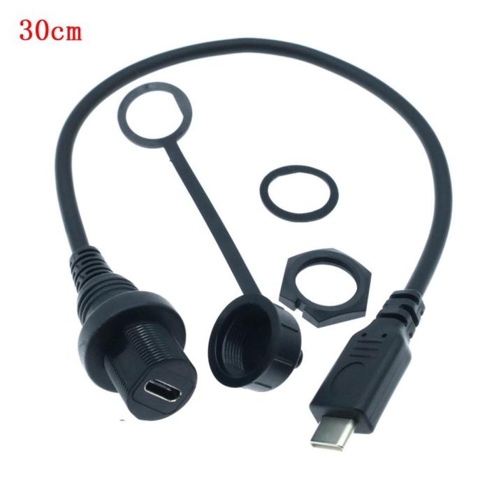 IP67 Cable USB type-c 3.1 IP 67 Male Female Panel Mount Water Extension ...