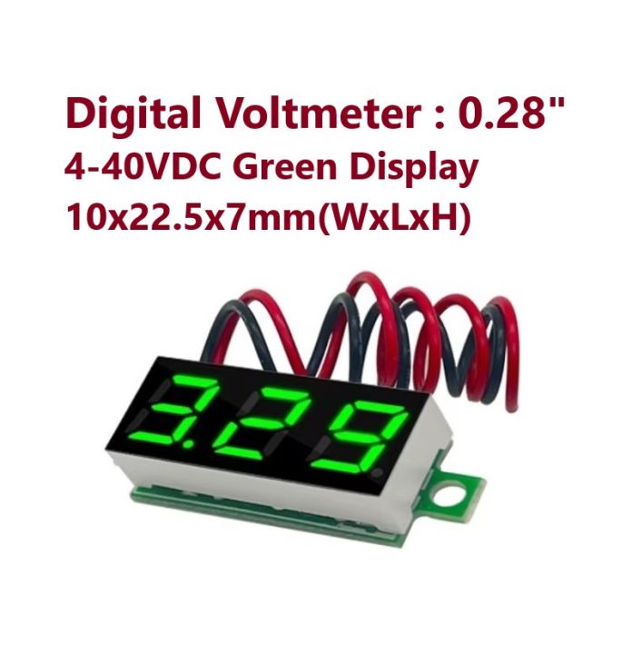 Mini Digital Voltmeter 0.28 inch 4-40VDC Panel Mount Module | Daraz.lk