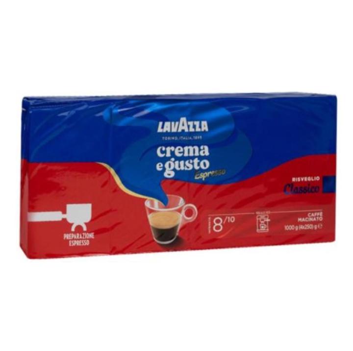 LAVAZZA Crema E Gusto Espresso Ground Coffee 1kg (250g 4 packs) Made in ...